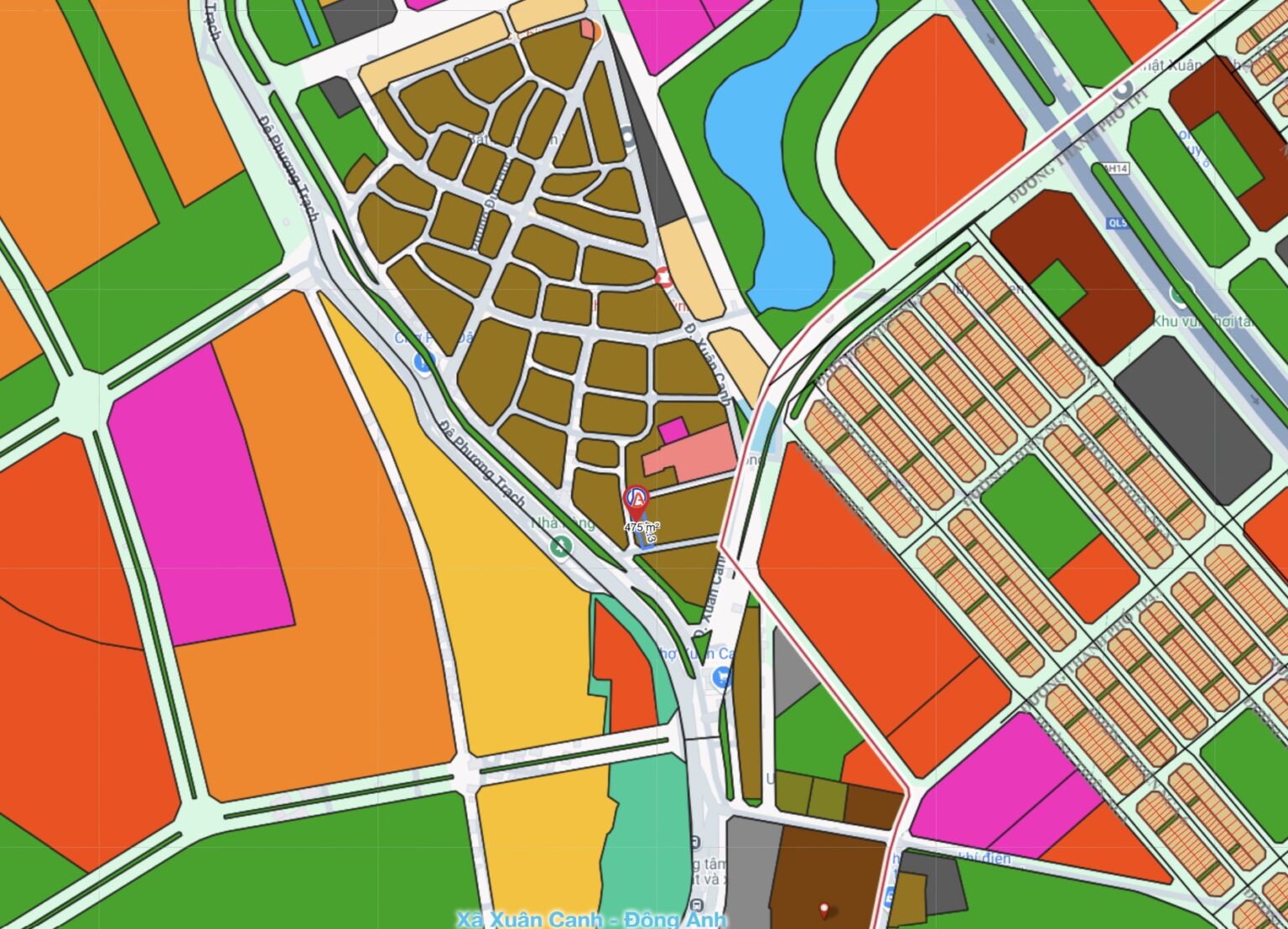 Bản đồ quy hoạch 1/500 phường Xuân Canh, Quận Đông Anh - Quy hoạch Đông Anh